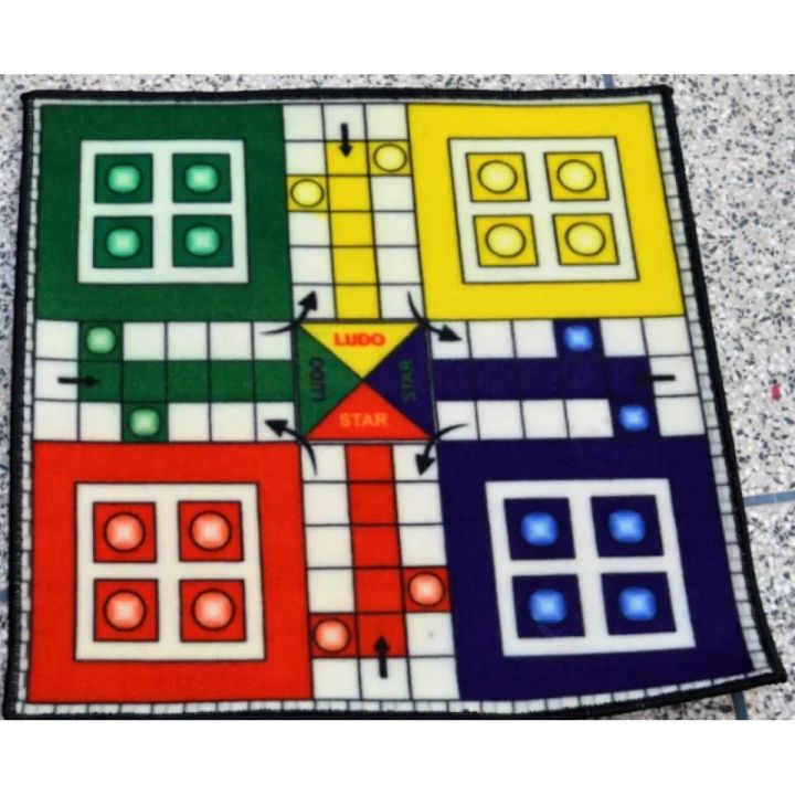 24 x 24 Portable Ludo - Magnetic MAT Ludo Carpet Ludo Foldable 2-in-1 4 ...