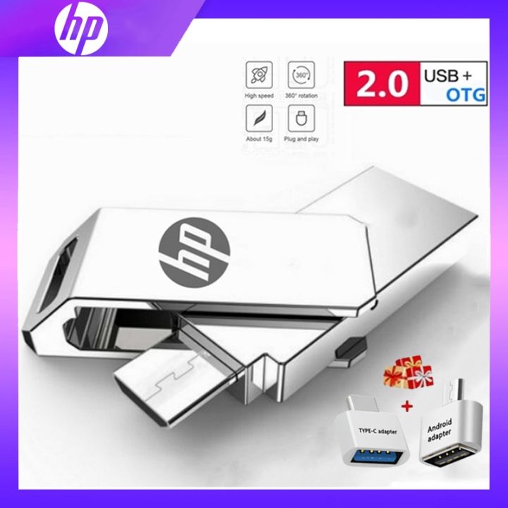 【COD + Gift】 HP 128GB OTG/USB Two-In-One Flash Drive 256GB 512GB 1TB ...