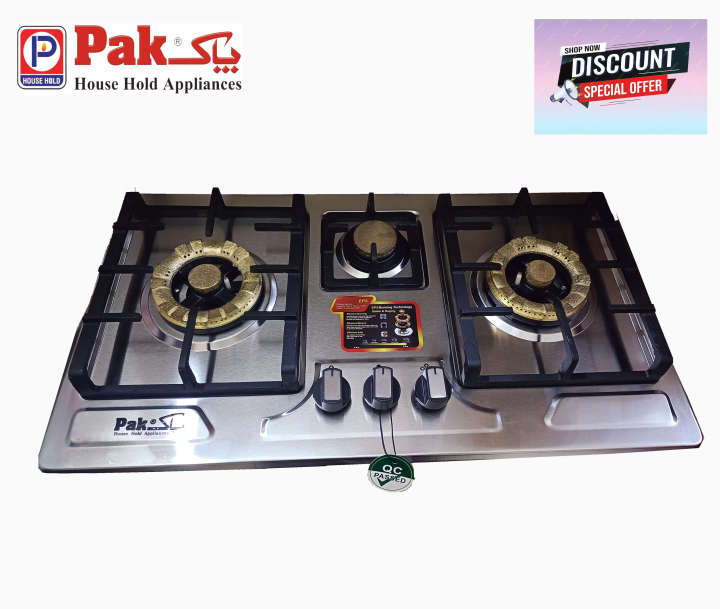 Pak Gas Hob Heavy Casted Iron Burners & Grill Fully Automatic | Daraz.pk