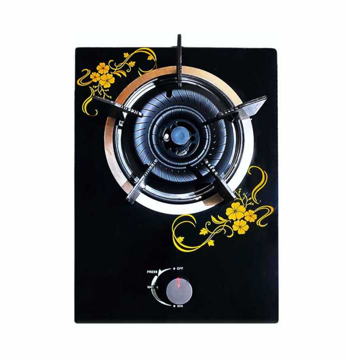 HM Built-in Single Burner Hob 1BGG - Black Glass - Counter Top - Auto ...