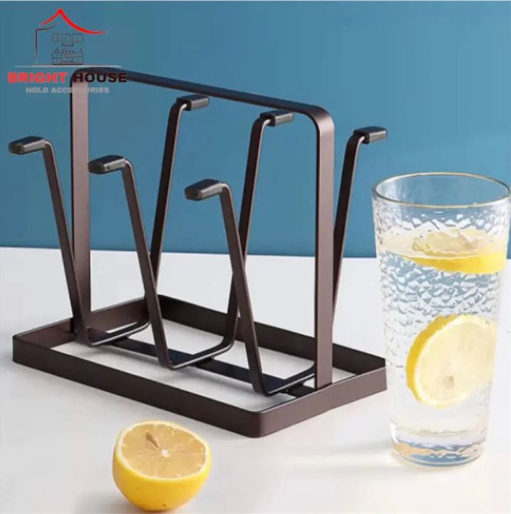 Iron GlassHigh Quality Stainless Steel Six Mug Glass Tea Cup Holder ...