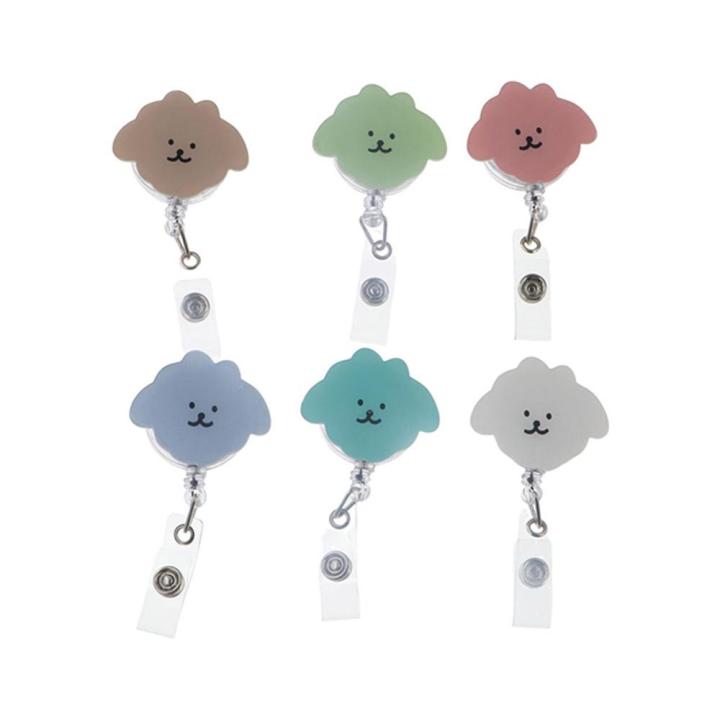 Creative Cartoon Dog Nurse Badge Reel Animals Name Tag Retractable ...