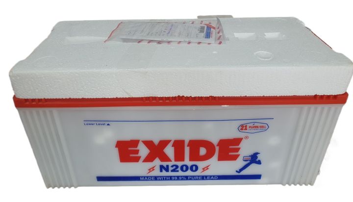 Exide Battery N200 Huge Size Long Backup Ups Solar Generators Tractor ...