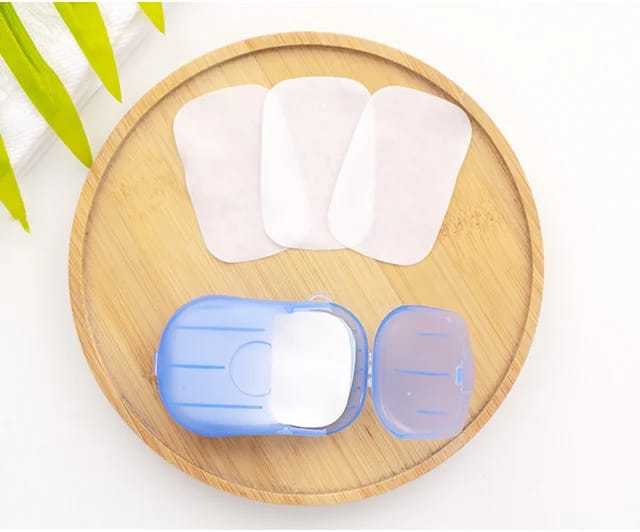 Travel Soap Paper Washing Hand Bath Clean Scented Slice Sheets 20pcs 1 ...