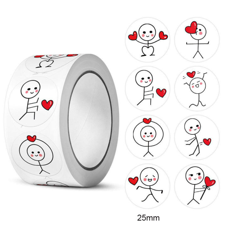 Copper plate sticker Valentine's Day stickers Romantic Decorative ...