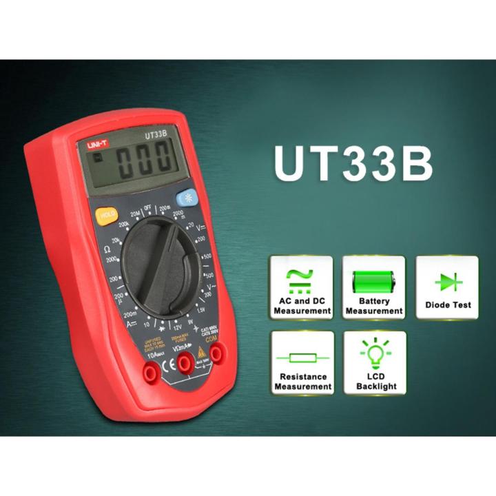 Digital Multi meter UT 33B UT33B Digital Multimeters Current AC DC ...