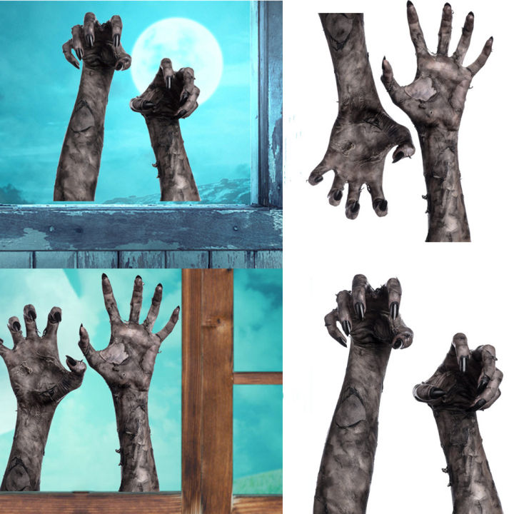 Easy To Apply And Remove Halloween Ghost Hand Wall Sticker Eerie ...