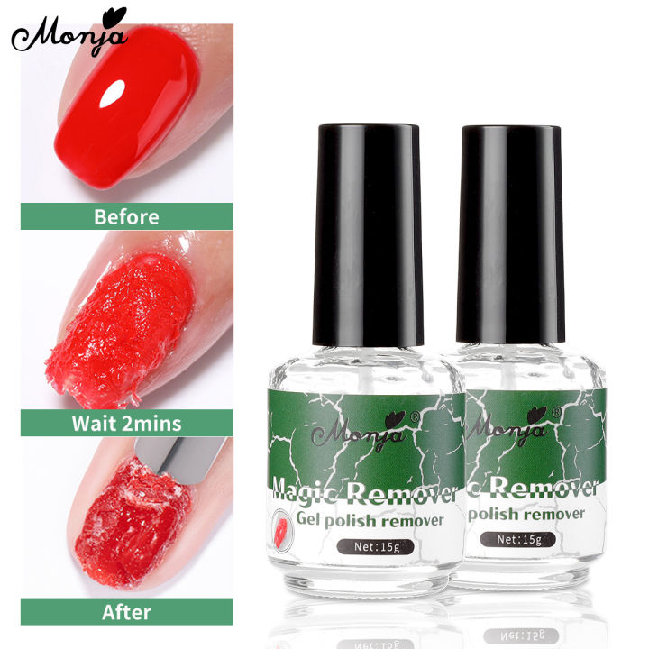 New Monja 15ml Magic Remover Gel Nail Polih Cleaning Remove trong Burt ...