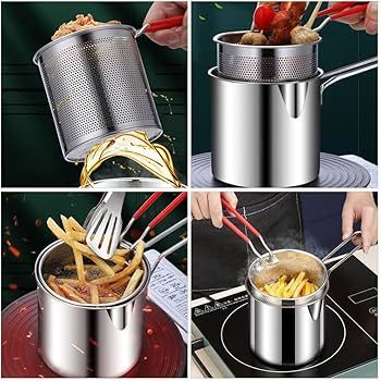 Stainless Steel Deep Fryers with Filter Rack - Compact & Easy-to-Use ...