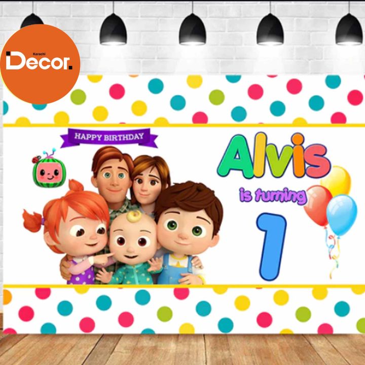 Cocomelon Theme backdrop panaflex birthday | Daraz.pk