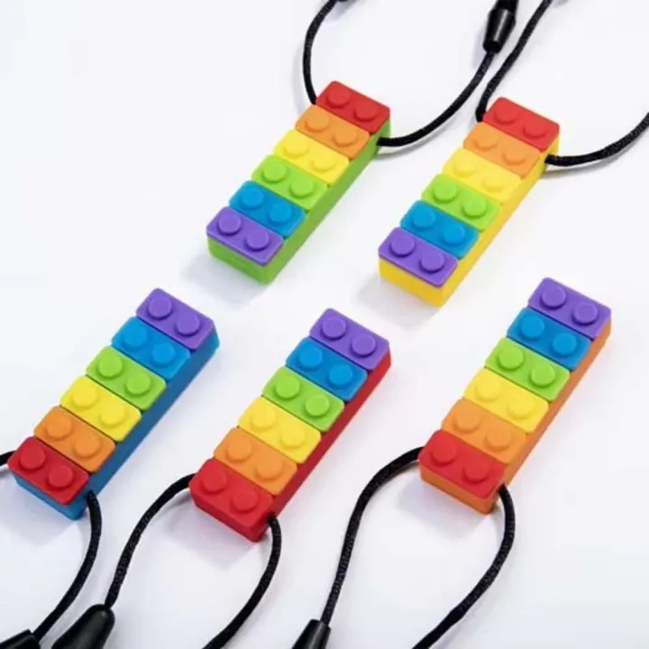 Durable Chewable Sensory Chew Necklace Safe Materials Chewy Pendant ...