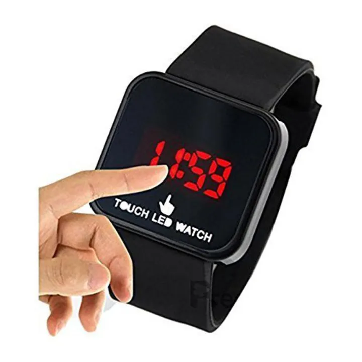 Unisex Screen Red Led Watches Ultra-Thin Plastic Candy All Colors ...