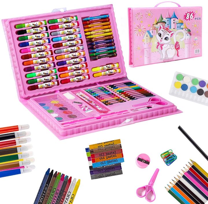 42 PCS | 68 PCS | 86 PCS Coloring Kit for Kids Multifunctional Art Set ...