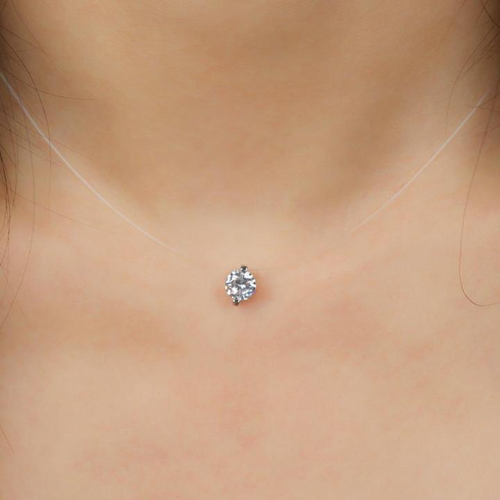 Fishline Women Transparent Collar Invisible Jewelry Choker Pendant ...