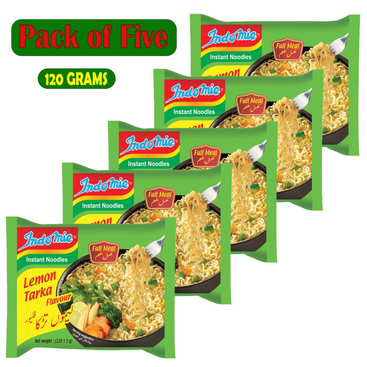 Indomie Noodle | Instant Noodles 120 Grams | Pack of 5 | (Lemon Tarka ...