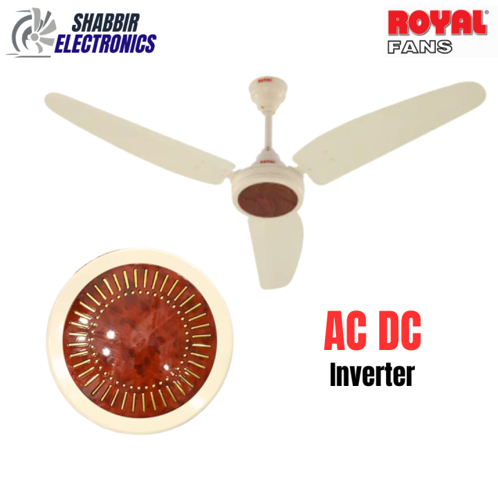 ROYAL FAN AC-DC Ceiling Fan Inverter Hybrid - Remote Control - Copper Winding - 56 inches - 50 ...