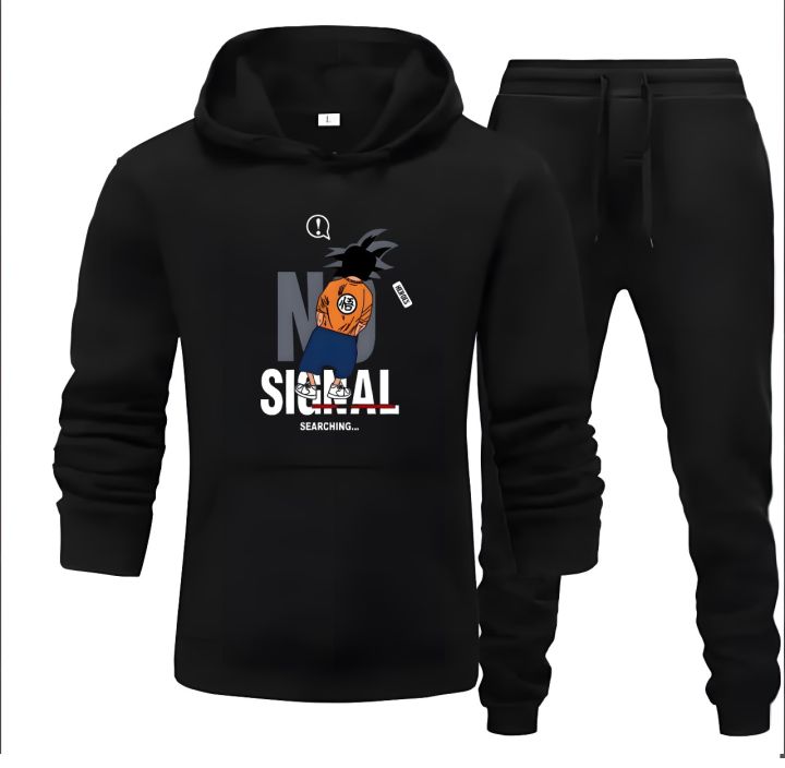 NO SIGNAL SEARCHING Printed Dragon Ball Z Goku Printed Winter Fleece ...