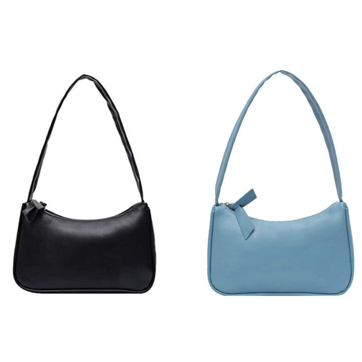 2PCS Female Baodan Shoulder Bag Simple Wild Net Red Armpit Bag Bowknot ...