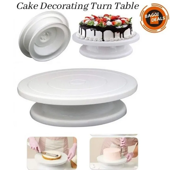 Cake Decorating Turntable Stand, Cake Turning Table, Rotating Cake ...