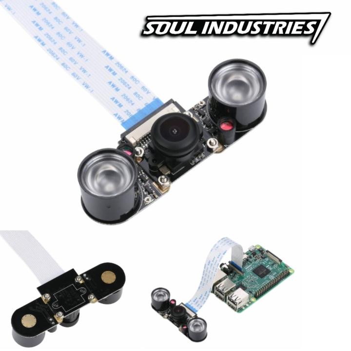 Raspberry Pi 4/3 Model B Fisheyes IR Camera Night Vision 160 Degree 5MP ...