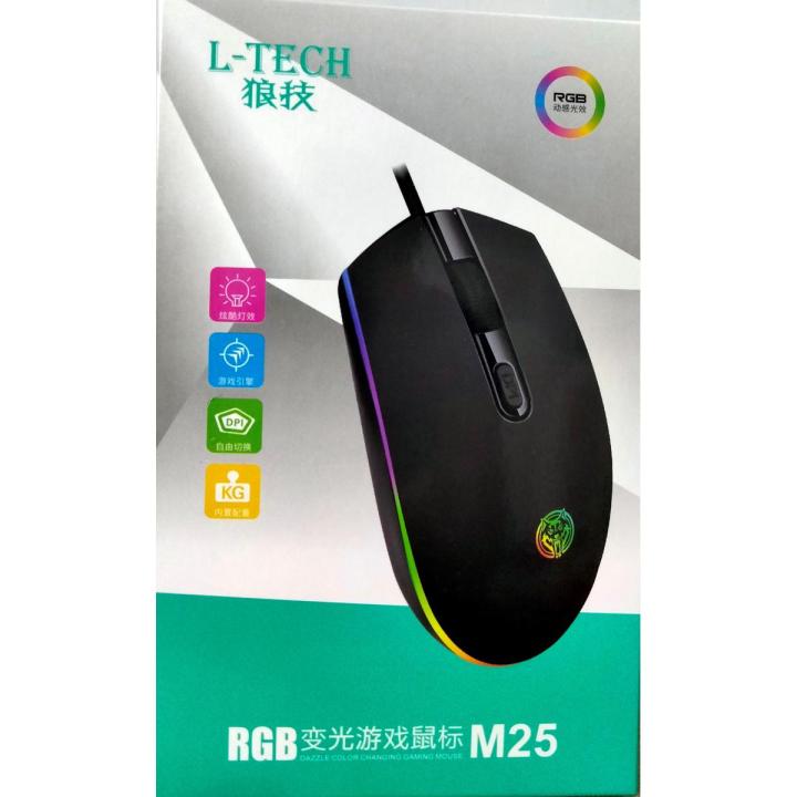 L-Tech M25 RGB Luminous Wired Gaming Mouse PC MICE | Daraz.pk