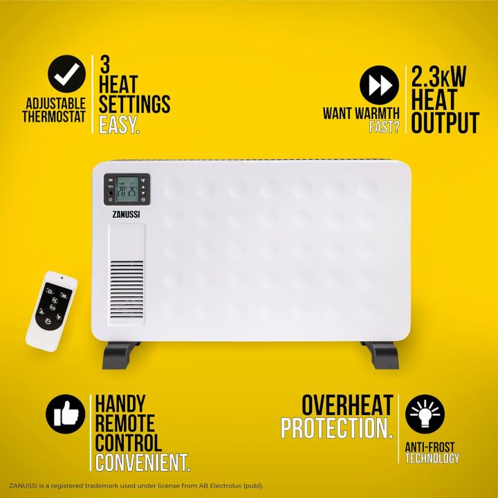 EasyHome 2300W/2.3KW Electric Convector Heater Freestanding Radiator in ...
