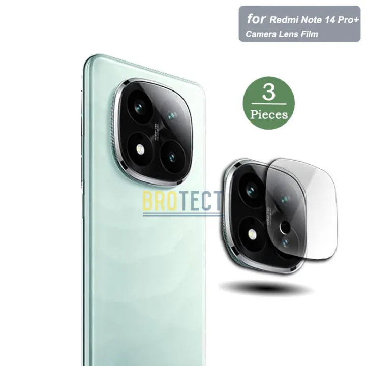 3 Pcs Xiaomi Redmi Note 14 Pro Plus Back Camera Protector 9H Gorilla ...