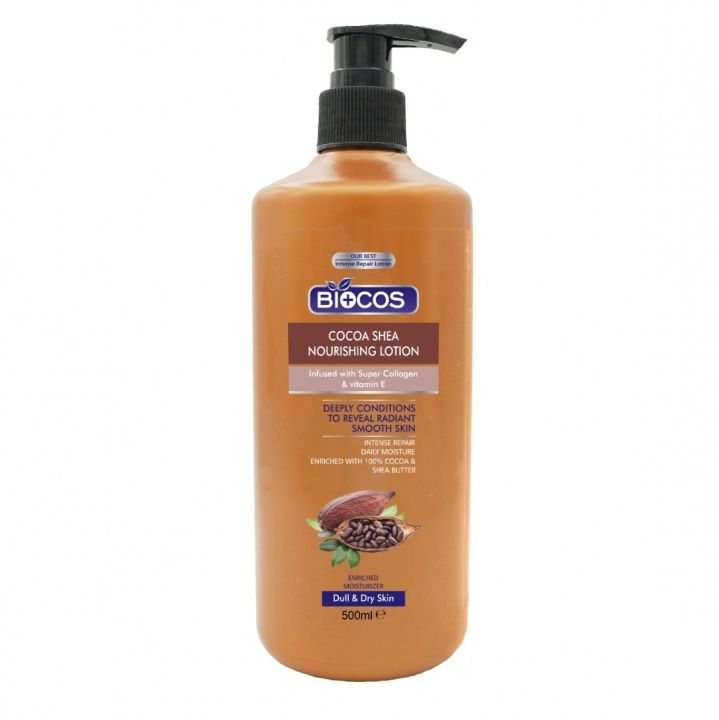 Biocos cocoa shea nourishing body lotion 500ml | Daraz.pk