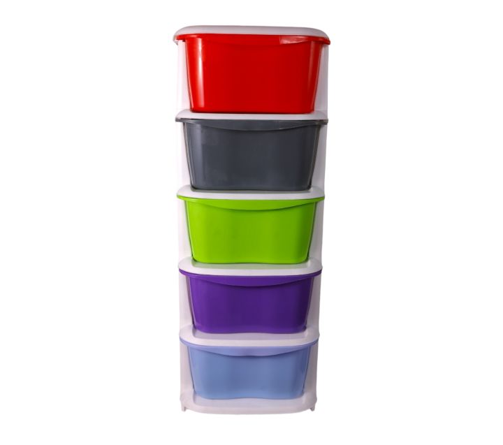 5 Layer Plastic Cabinet Storage Organizer - 5x1 Layer Plastic Drawer ...