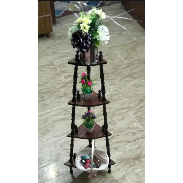 4 Tier Wood Triangle Living Room Interior Modern Decoration Floor ...