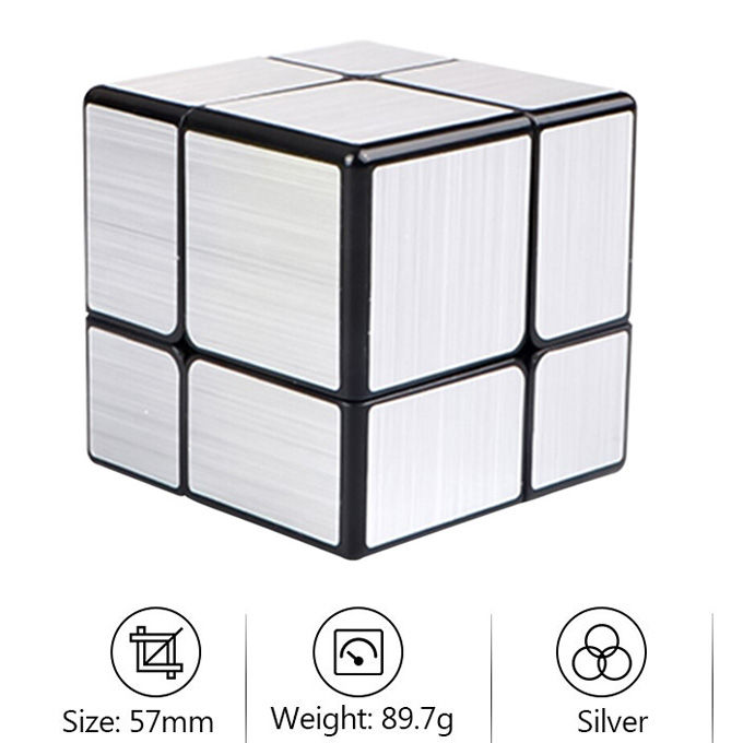 Silver Challenge Mirror Rubik's Cube 2 x 2 | Daraz.pk