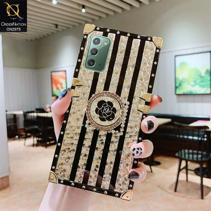 Samsung_ Galaxy Note 20 Cover - Design 2 - 3D illusion Gold Flowers ...