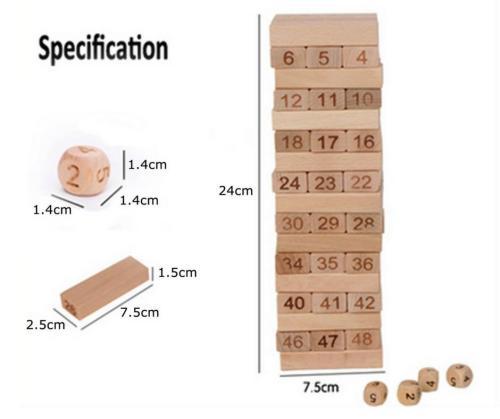 Dolphin Gallery Wooden Toys zenga Multiplayer Game Blocks Folds High ...