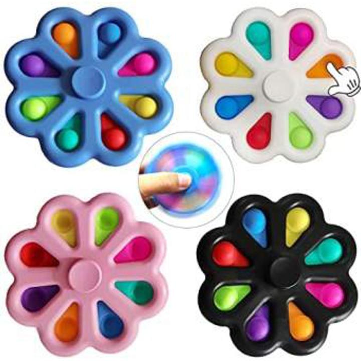 TikT0k Pop It Fidget Spinner Sensory Simple Dimple Toy Relieve Stress ...