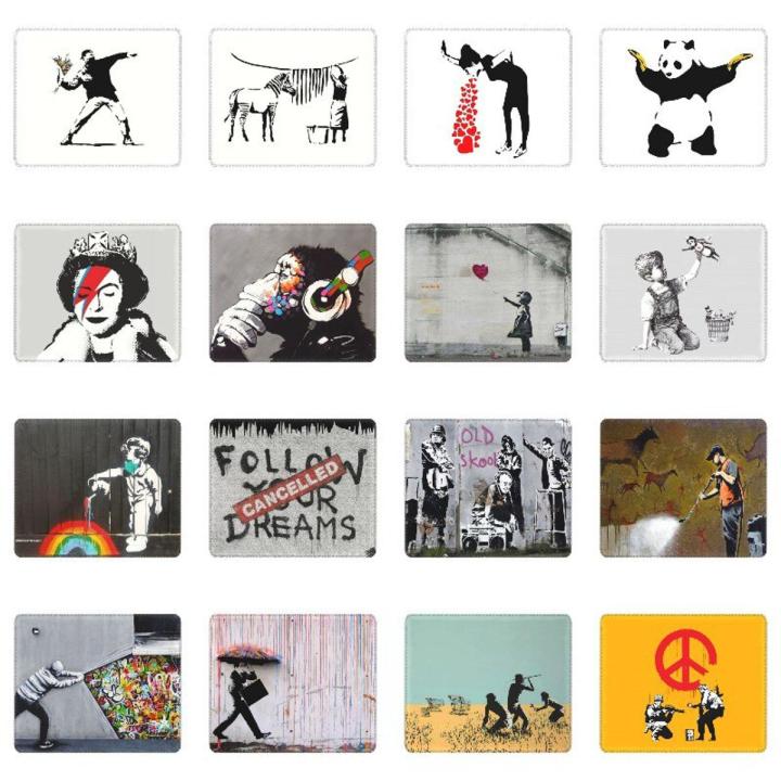 Classic Banksy Street Graffiti Pop Art Mouse Pad Soft Mousepad with ...