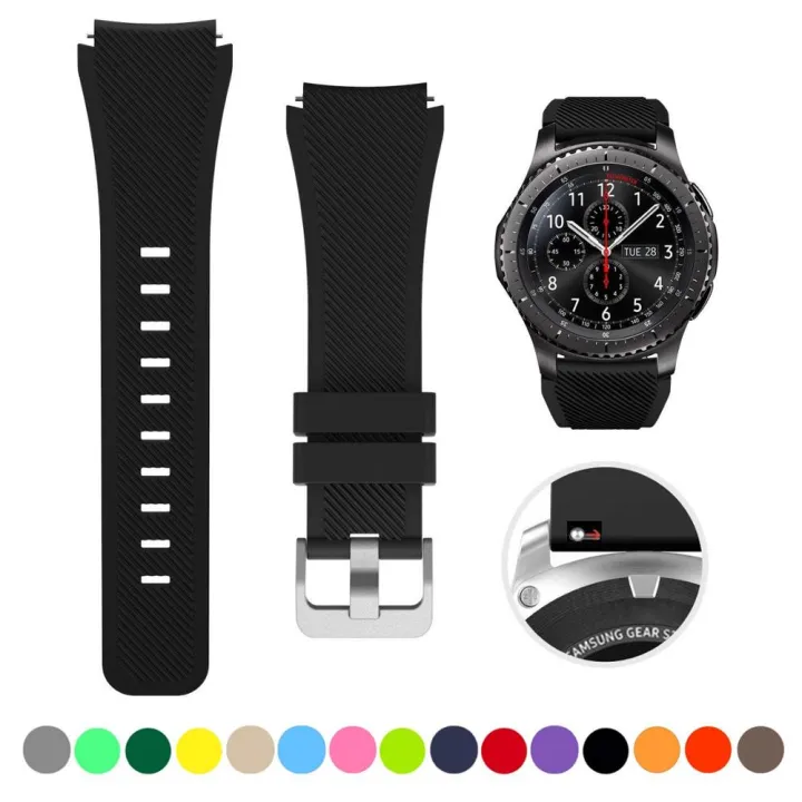 22mm Silicone Smart Watch Strap Band for Galaxy Watch 46mm S4 ,Gear S3 ...