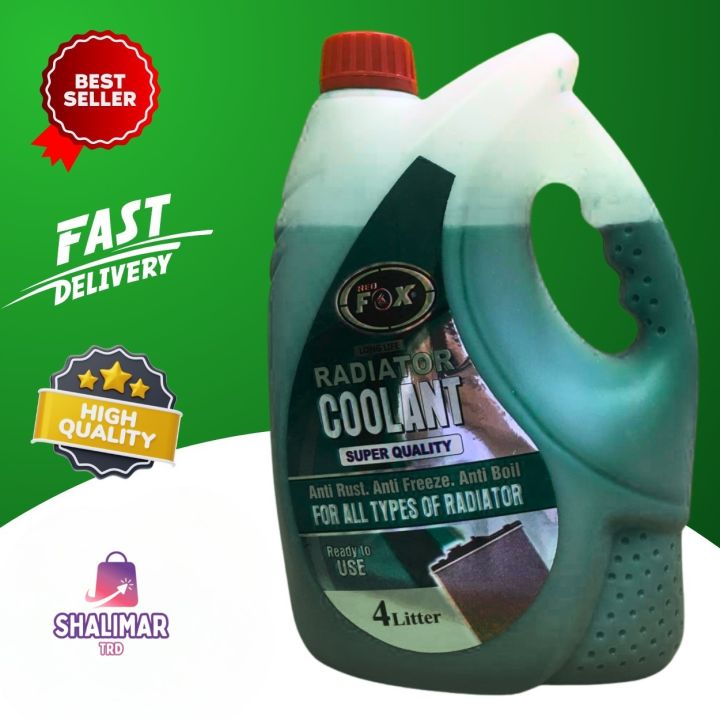 Fox Green Car Radiator Coolant 4 Liter – Anti Rust Coolant | Heat ...