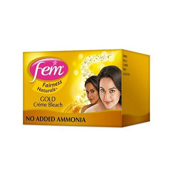 Fem Natural Fairness GOLD Creme Bleach (India) - 64 g | Daraz.pk