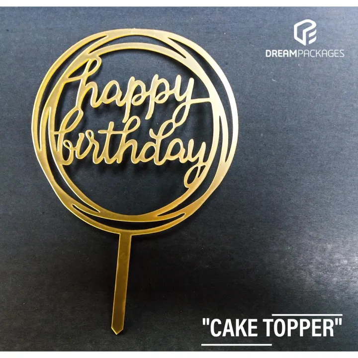 Acrylic Cake Topper | Happy Birthday Cake toppers | Fancy Cake Toppers ...