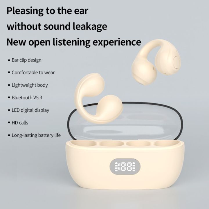 Homel TWS Bluetooth5.3 Earbuds Painless Ear Clip Wireless Headphones ...