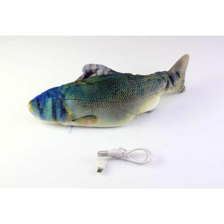 Flopping Fish Cat Toy with Catnip,11" Electric Moving Fish Cat Toy ...