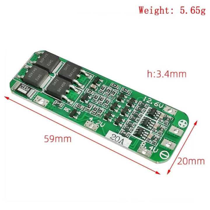 2 Pcs 3S 20A BMS 18650 Lithium Li-on Battery Charger Module - BMS ...