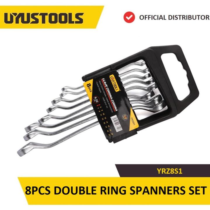 Heavy Duty 8Pcs Double Ring Spanners Set Heat Treated - UYUSTOOLS ...