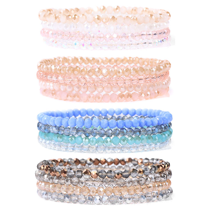 Yeah Keniaoet 4Pcs/Set Crystal Bracelets For Women Girls Natural Stone ...