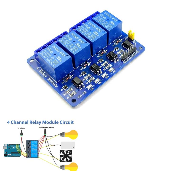 Arduino 4 Channel Relay Module Board | Daraz.pk