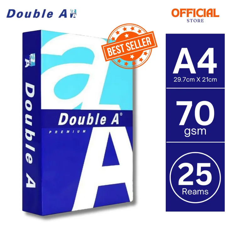 Pack of 5 Boxes ( 25 Reams) - Double A A4 70gm - For Islamabad ...