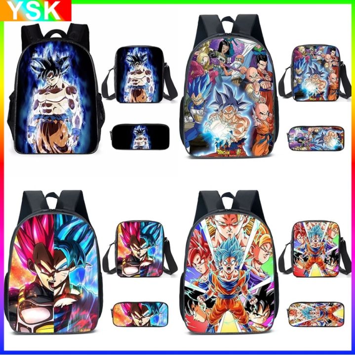 3 Pcs/set Dragon Ball 3D Print Cartoon School Bags for Boys Girls Goku ...