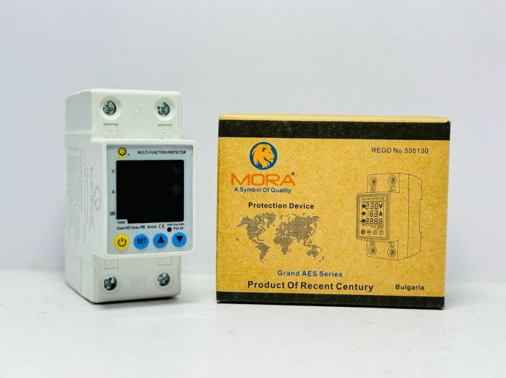 Mora 3 in 1 voltage protector Over and Under Voltage Protector with KWH ...
