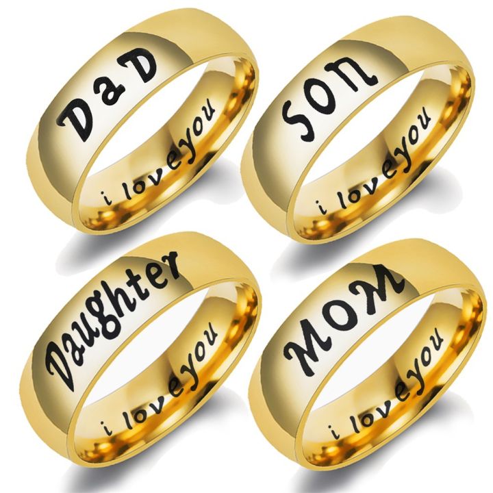 Family member SON MOM DAUGHTER DAD Fine Jewelry Men Rings custom ...