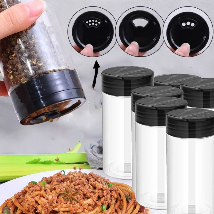 New Clear Plastic Spice Jar Adjustable Hole Size Kitchen Storing Spice ...